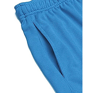 COOFANDY Men's 3 Pack Gym Workout Shorts Mesh Weightlifting Squatting Pants Training Bodybuilding Jogger with Pocket,Light Blue/White/Dark Grey,Medium
