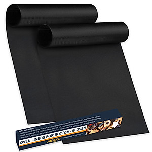Oven Liners for Bottom of Oven, 2 Pack Large Thick Heavy Duty Non-Stick Oven Mat Set, 15.74"x 23.62" BPA and PFOA Free Oven Floor Protector Liner, Kitchen Friendly Cooking Accessory