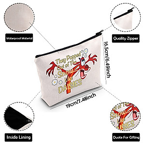 ZJXHPO Dragon Makeup Bag They Like Daisies Mulan Mushu Makeup Zipper Pouch Bag Motivation Travel Case (Snow Daisies)