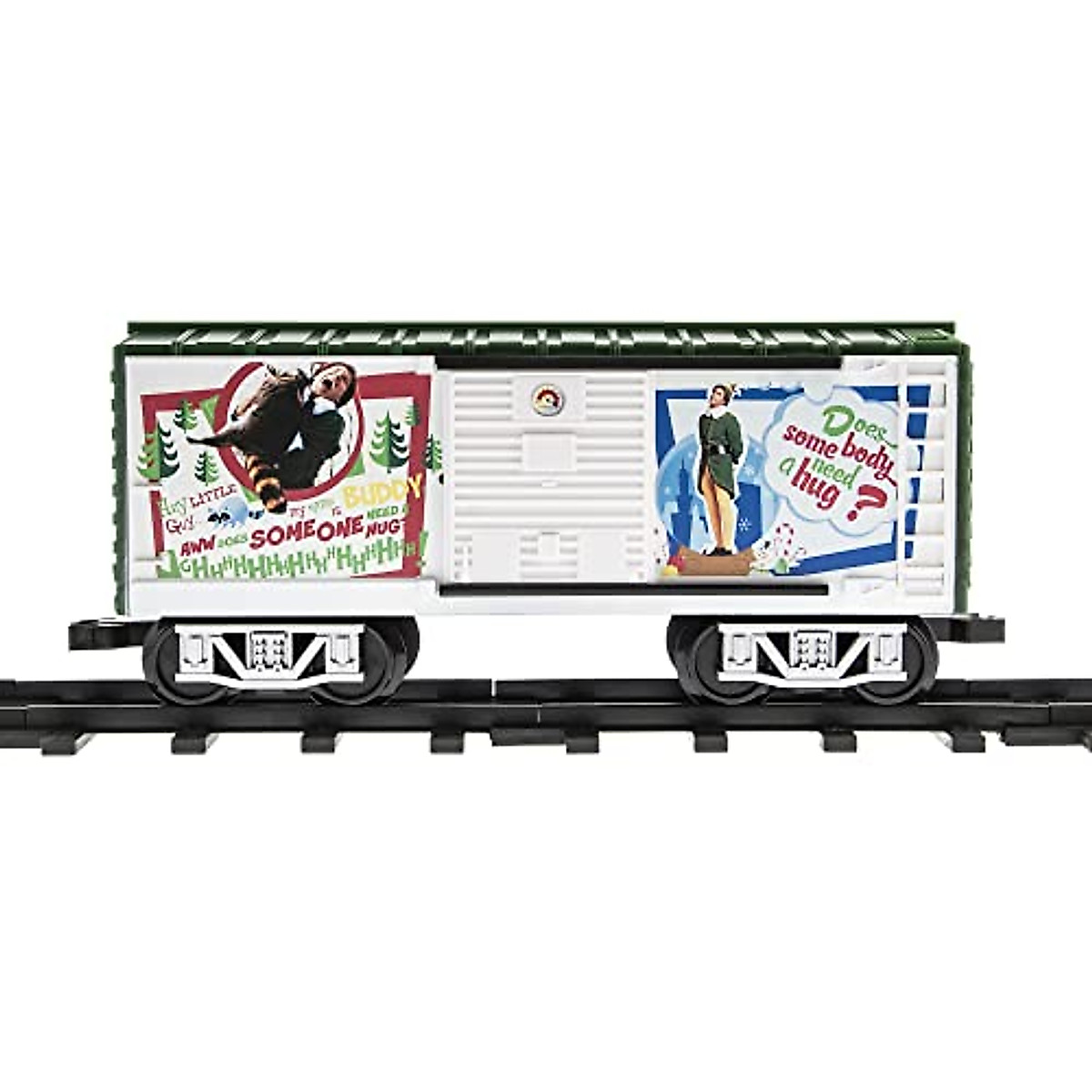 Lionel Battery-Operated Elf Toy Train Set with Locomotive, Train Cars, Track & Remote with Authentic Train Sounds, & Lights for Kids 4+