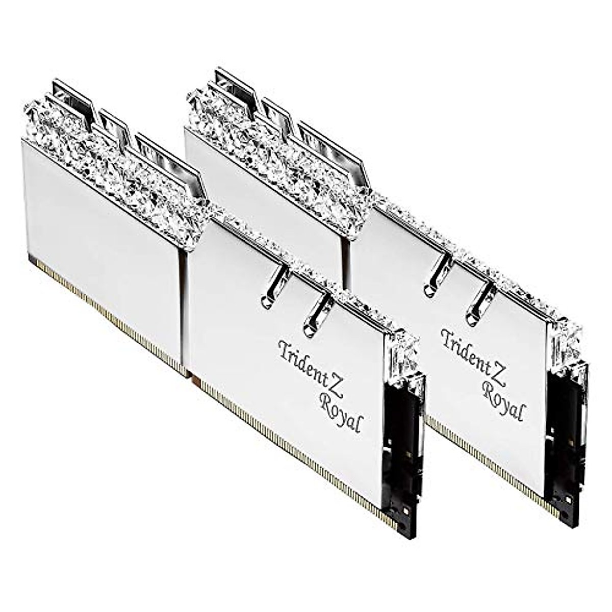 G.SKILL Trident Z Royal Series (Intel XMP) DDR4 RAM 32GB (2x16GB) 3200MT/s CL16-18-18-38 1.35V Desktop Computer Memory UDIMM - Silver (F4-3200C16D-32GTRS)