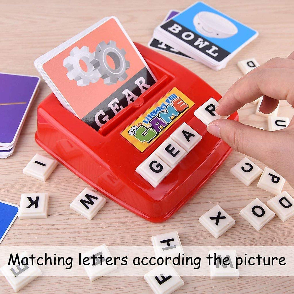 Little Bado Preschool Learning Matching Letter Board Games Alphabet Letter Word Recognition Educational Toys for Kids 3 4 5 6 7 Boys Girls Christmas Birthday Gift