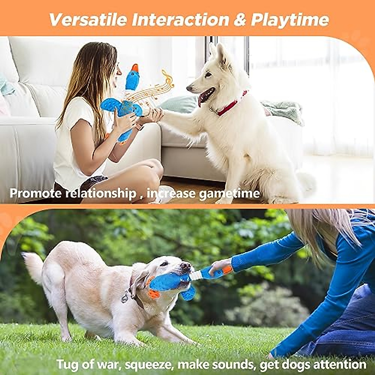 Vitscan Puppy Toys for Teething Small Dogs - Squeaky, Durable, Interactive Chew Toys for Aggressive Chewers