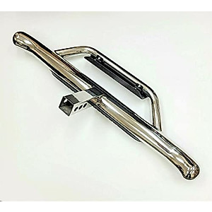 36" x 6.5" Towing Hitch Step Bar Drop Step 2" Receiver Round End Chrome Rear Bumper Guard Universal Truck Trailer