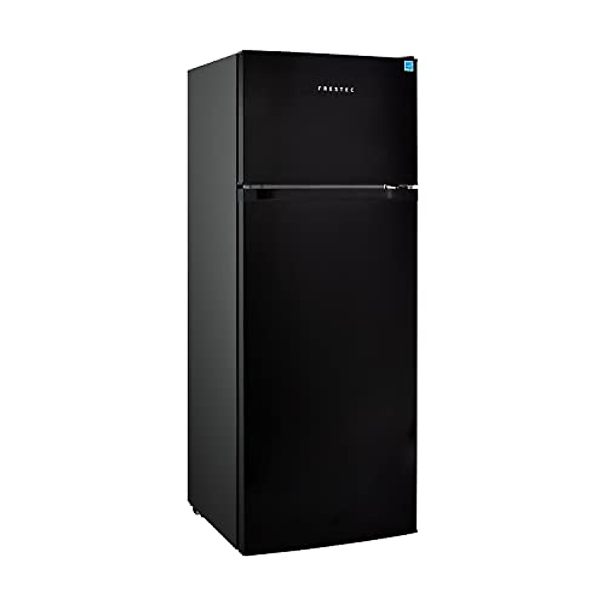 Frestec 7.4 CU' Refrigerator with Freezer, Apartment Size Refrigerator Top Freezer, 2 Door Fridge with Adjustable Thermostat Control, Freestanding, Door Swing, Black (FR 742 BK)