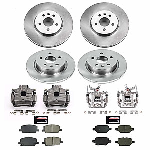 Power Stop KCOE8505 Autospecialty Front and Rear Brake Caliper Kit- Brake Rotors, Brake Pads & Calipers For Chevrolet Trax 2019 [Model Specific]