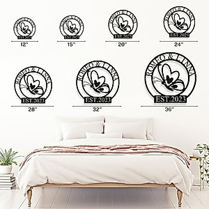 Personalized Metal Last Name Signs for Home Decor Wall Name Signs Family Sign For Wall Art Decor Personalized Wedding Gift Metal Name Signs Wall Decor,Butterfly Metal Name Sign