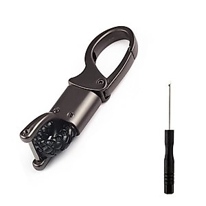 wedfish Minimalist Car Key Chain Clip for Men and Women,Heavy Duty Anti-Lost D-Ring&Woven Strap Stylish Design Fits All Car Keys