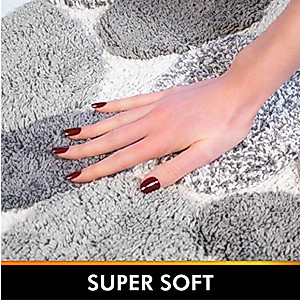 Chesapeake Pebbles 2 Piece Bath Rug Set, 21 in x 34 in&24 in x 40 in, Grey