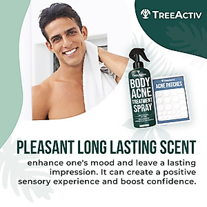 TreeActiv Body Acne Treatment Spray, 8 fl oz, 2% Salicylic Acid Spray for Body, Back Acne Treatment Spray with Tea Tree Oil and Aloe Vera, Gentle Back Acne Spray that Clears Body Acne, 2000+ Uses