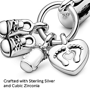 PANDORA My Little Baby, White Enamel & Clear CZ