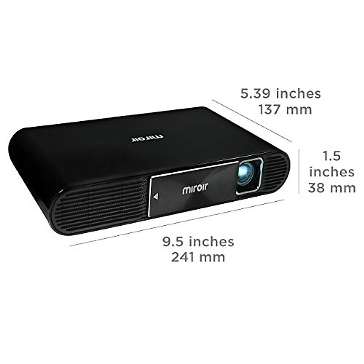 Miroir M631 Ultra Pro Portable 1080p Projector | 700 Lumen, 120” Image, 4K Input Support, Home Theater | Gaming | USB – C Charge Video | Native 1080p Resolution (1920 x 1080p) | Rechargeable Battery