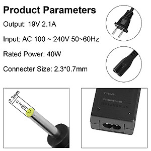 AC Doctor INC 19V 2.1A AC Adapter Power Charger for Asus Eee PC 1005 1005HA 1005HA-A 1005HA-B 1005PR