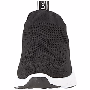 bebe Girls' Shoes - Lightweight Slip On Casual Running Shoes - Breathable Knit Fashion Sneakers (11-4 Little Kid/Big Kid), Size 2 Little Kid, Black