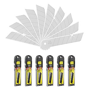 Decare Upgraded 25mm Snap Off Blades, SK5 Heavy-Duty Replacement Blades, 60 Blades (420 segments) for Retractable Snap-Off Utility Knife and Box Cutter