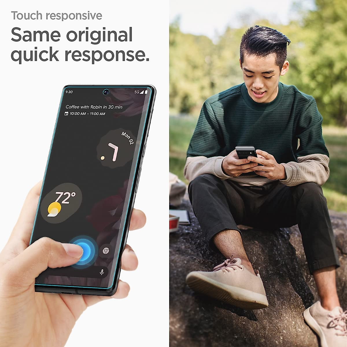 Spigen NeoFlex Screen Protector Designed for Pixel 7 Pro [Case Friendly] - 2 Pack