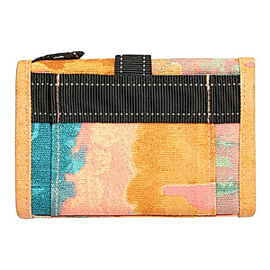 KAVU Wally Trifold Wallet with Coin Pocket and Key Ring - Coastal Tie Dye