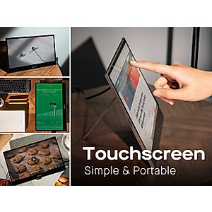 Portable monitor- Mobile Pixels Glance Pro 15.6" OLED Touchscreen monitor 1MS FHD 1080P 100% DCI-P3 100000:1 laptop monitor ,HDMI USB C with Dual Speaker and Battery for Laptop/PC/Table Android/Camera
