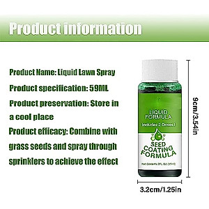 Alkyne Green Grass Lawn Spray, Cowboy Green Grass Seed Spray, Greenrevive Hydroseeding Lawn Solution Grass Seed Spray, Lorco Green Grass Lawn Spray, Liquid Grass Seed Spray for Lawn (10pcs)