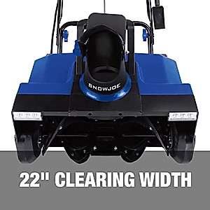 Snow Joe SJ627E Electric Walk-Behind Snow Blower w/ Dual LED Lights, 22-inch, 15-Amp