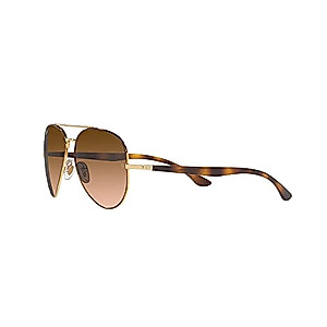 Ray-Ban RB3675 Aviator Sunglasses, Gold/Pink Gradient Brown, 58 mm