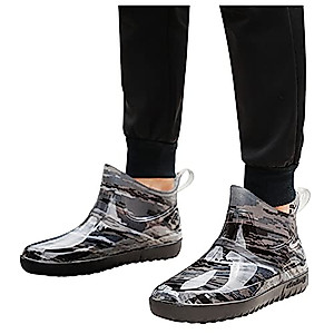 JUMESGU Lightning Deals Today Men's Ankle High Waterproof Hiking Boots Outdoor Lightweight Shoes Trekking Trails 2023