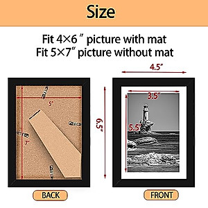 5x7 Picture Frame Set of 5, Display Pictures 4x6 with Mat or 5x7 Without Mat, Wall Gallery Photo Frames or Tabletop Display