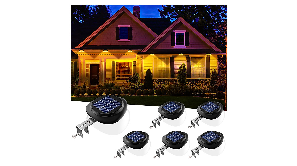 KINKAI Solar Fence Lights - 9 LED Waterproof Lighting