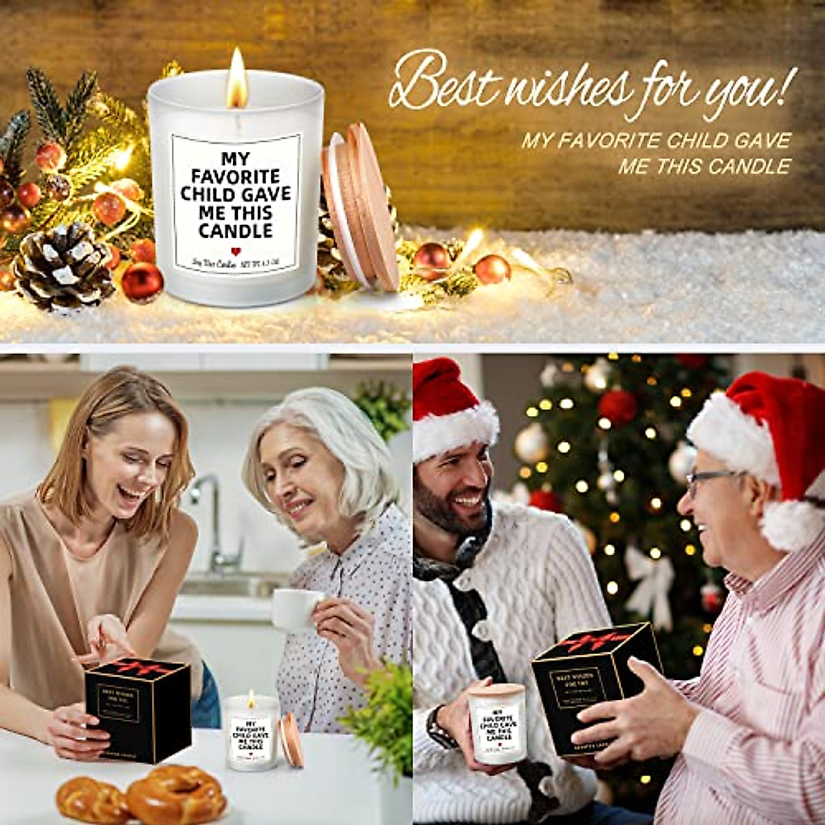 My Favorite Child Gave Me This Candle, Christmas Gifts for Mom from Daughter Son Birthday Gifts for Mom, Christmas Day Gifts for Grandma, Mom, Wife, Women, Pregnant Mom