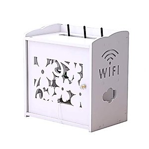Creative WiFi Router Multi-Function Storage Box Home Living Room TV Cabinet Power Cord Finishing Box White Set-top Box Bracket