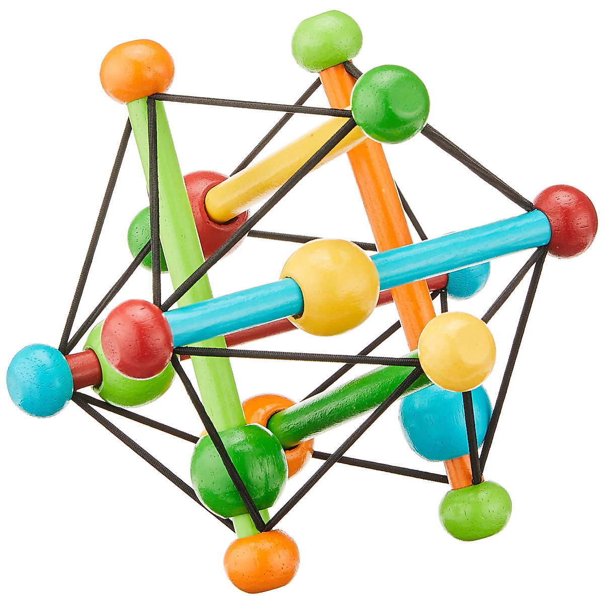 Manhattan Toy Skwish Mardi Gras Rattle and Teether Grasping Activity Toy