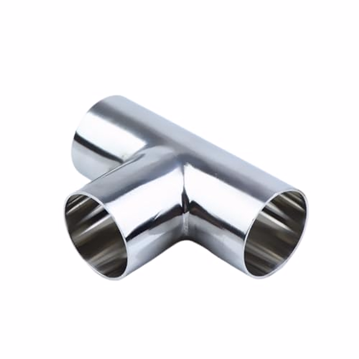 C'EsTBon 16/19/22/25/28/32/38/45/51/63/76/102mm Pipe OD Butt Weld Tee 3 Way Connector Sanitary Pipe Fitting SUS304 Stainless Homebrew Joyous (Size : 51mm Pipe OD)