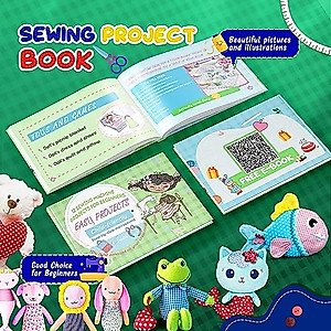 Mini Sewing Machine with 123 Pcs Sewing Kit for Beginners, Dual Speed Portable Sewing Machine with Light and Finger Guard, Electric Sewing Machine Suitable for Household, Travel, Kids, Adults, DIY