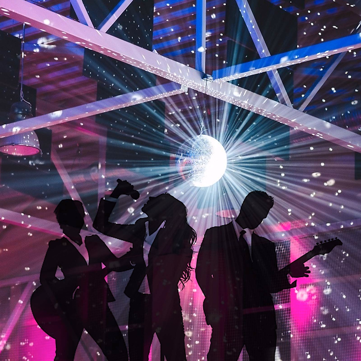 Disco Ball, LEEUEE Gold Mirror Ball Large Ceiling Hanging Disco Ball Lighting Party Decoration for Home Room Dance Parties Bar Pub Xmas Wedding Show Club (8 INCH)