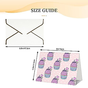 PAILON Pink Unicake Thank You Cards With Envelopes, Blank Greeting Note Cards With Envelopes Blank Inside, Funny Birthday Cards For Women Men, Thank You Card For Wedding Business,Graduation