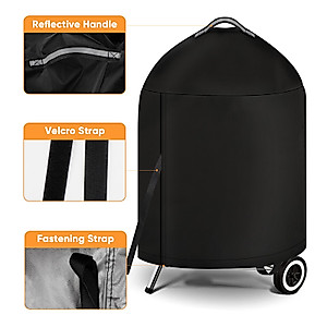 iCOVER Grill Cover for Weber 22 Inch Charcoal Kettle- Heavy Duty Waterproof BBQ Covers for Griddle Char-Broil 22 Inch Grills