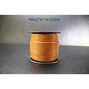 14 Gauge Wire TAN by ENNIS ELECTRONICS 100 FT Spool Primary Automotive AWG Copper CLAD