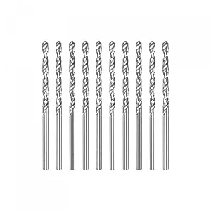 uxcell 10 Pcs 2.55mm HSS(High Speed Steel) W6542 Micro Drill Bits, Fully Ground Jobber 56mm Length Drill Bit for Mild Steel Copper Aluminum
