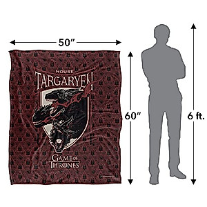 Game of Thrones House Targaryen Officially Licensed Silky Touch Super Soft Throw Blanket 50" x 60"