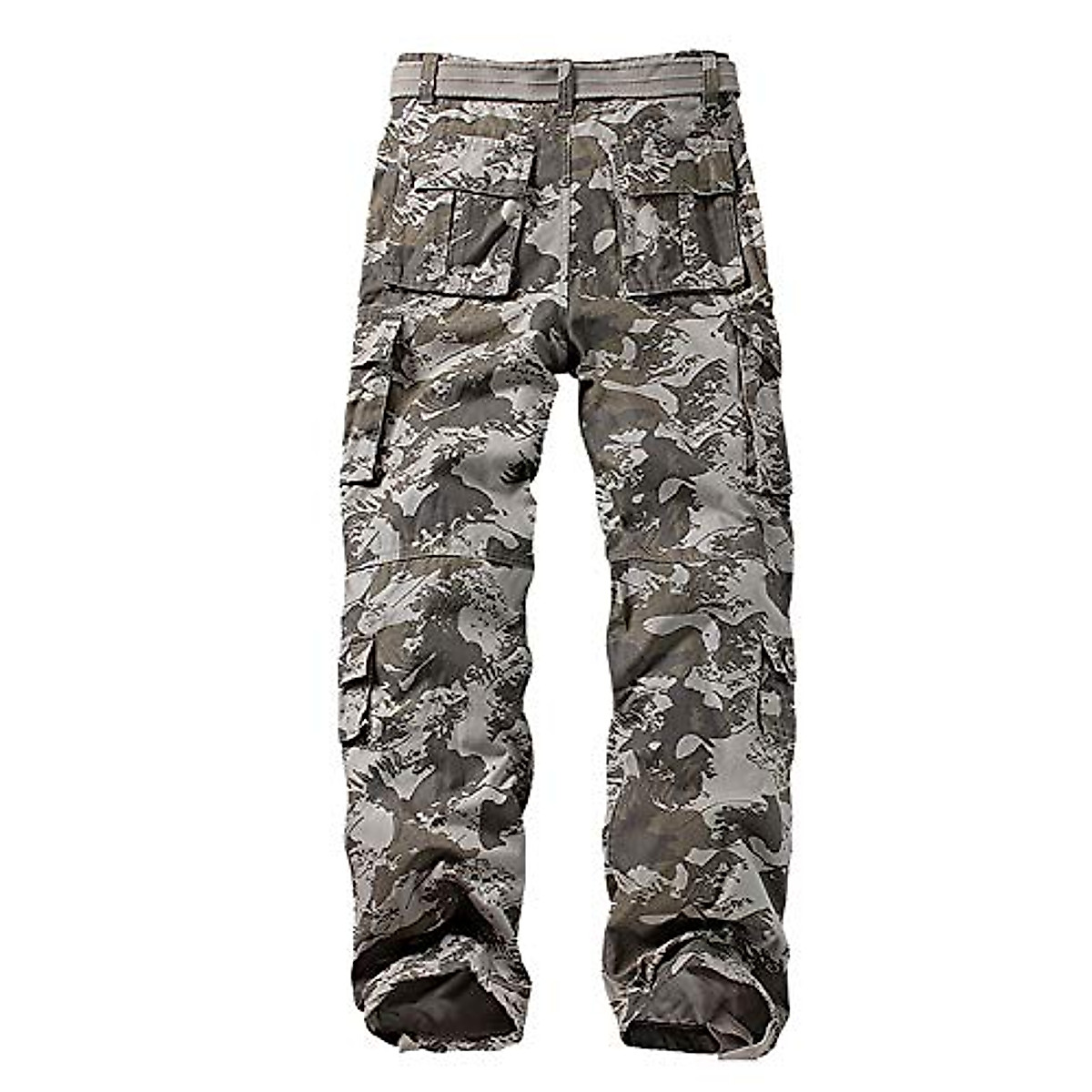 AKARMY Wild Cargo Pants, Casual Work Pants, Military Army Camo Combat Hiking Pants with 8 Pockets(No Belt) 3357 Water Spray Camo 32