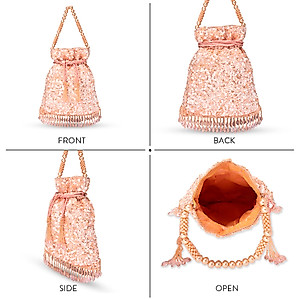 Aheli Indian Potli Bags for Women Evening Bag Clutch Ethnic Bride Purse with Drawstring (P15PCH)