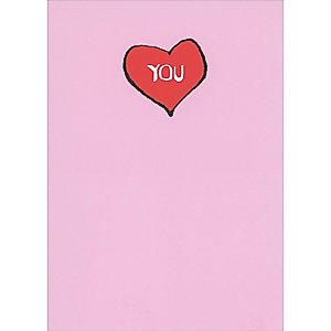 Sellers Publishing RSVP White Lettered 'You' Inside Red Heart on Pink Background Humorous/Funny Sweetest Day Card