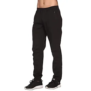 CQC Men's Fleece Cycling Bike Pants Windproof Thermal Athletic Sweatpants for Winter Outdoor Running Hiking Black M