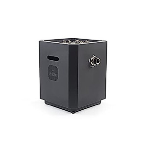 UKIAH The Note Plus - Deluxe Portable Gas Fire Pit with Patented 2.0 Beat to Music Sound System, Black (TK-1053-NP)