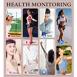 Iaret Smart Watch for Women (Call Receive Dial), Smart Watches for Android iOS Phones 1.32" Touchscreen Smartwatch with AI Voice Control Heart Rate Sleep Monitor Pedometer Waterproof Activity Tracker