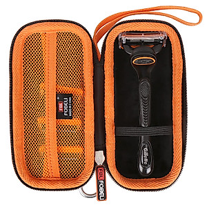 FBLFOBELI Portable Travel Carrying Case Compatible With Gillette Fusion5 Razors 1 Razor 4 Razor Blade Refills, EVA Hard Storage Bag (Case Only)