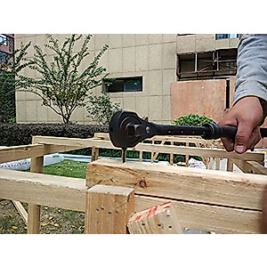 MacWork 1/2in.& 3/8in Dual Head Ratchet Handle -Telescopic Black Ratchet Spanner with Hammer Function