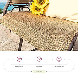 Homall Bar Height Patio Set 2 Swivel Bar Stools and Bar Table