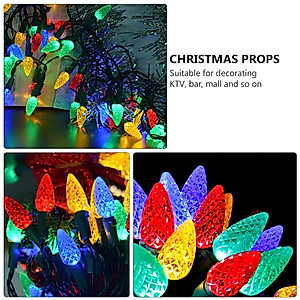 SOLUSTRE Outdoor Decor Strawberry String Lights LED Christmas Tree Hanging Lights Christmas Night Lights for Wedding Party Bedroom Outdoor Decoration (No Battery) Led String Lights