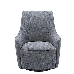 Amazon Brand – Rivet Contemporary High-Back Upholstered Swivel Accent Chair, 31.1"W, Dark Grey